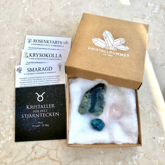 Taurus astro stones gift box – Kristallrummet