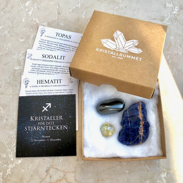 Sagittarius astro stones gift box – Kristallrummet